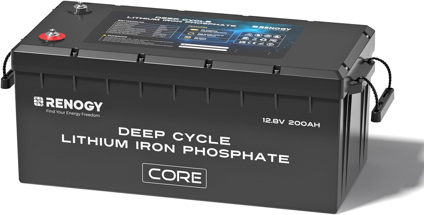 Renogy 200Ah 12V LiFePO4 Battery, Lithium Iron Phosphate Leisure ...