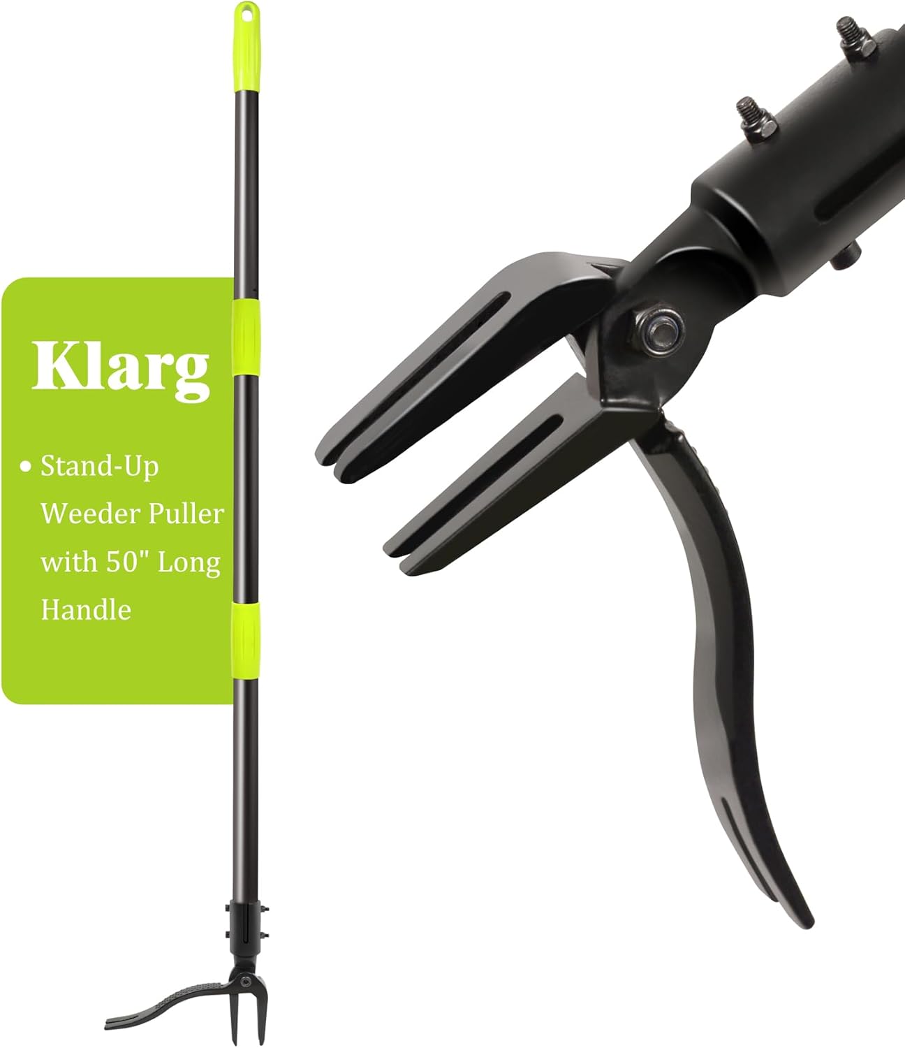 Amazon.com : Klarg 4-Claw Stand-Up Weeder Puller with 50" Long Handle ...