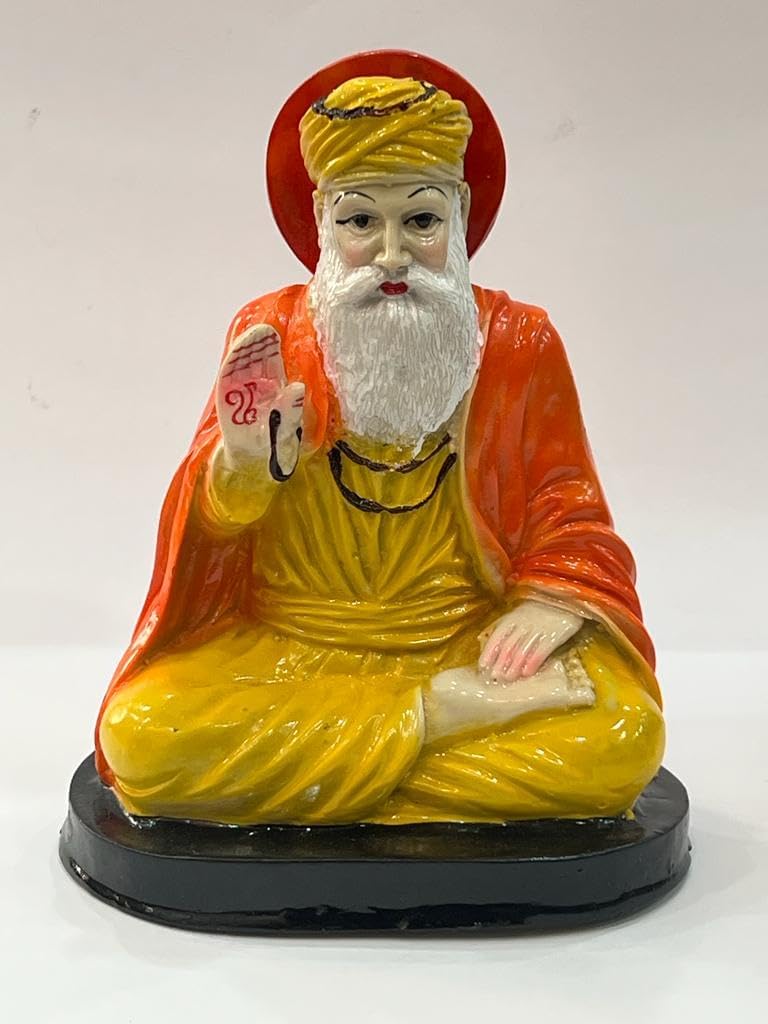 Amazon.com: GURU NANAK DEV JI Idol Statue Photo IK ONKAR | Sikh Gift ...