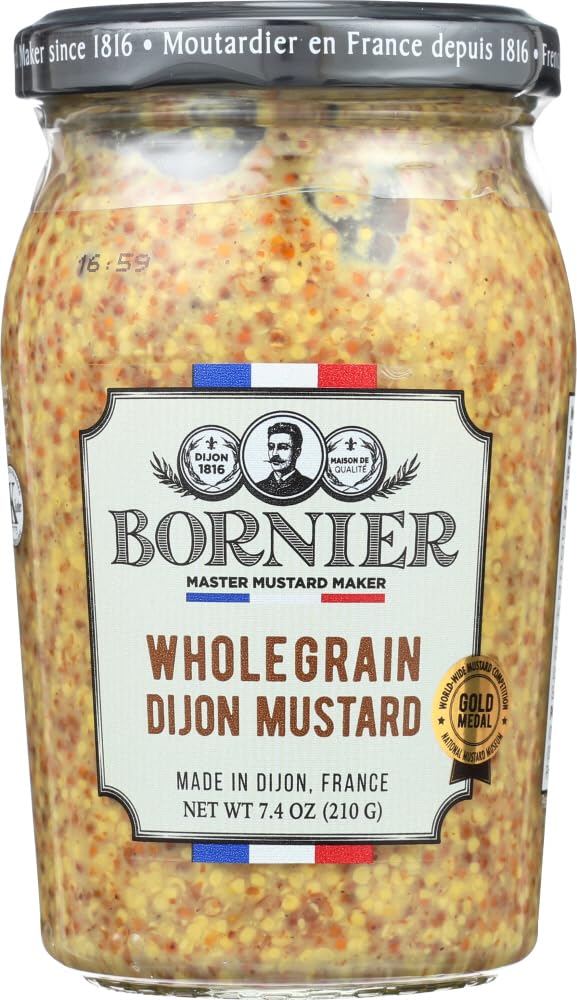 Amazon.com: Bornier Mustard Whole Grain 7.4 OZ (Pack of 2) : Grocery ...