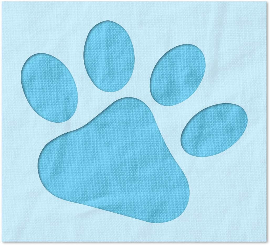 Amazon.com : Stencil Stop Paw Print Stencil - Reusable for DIY Projects ...