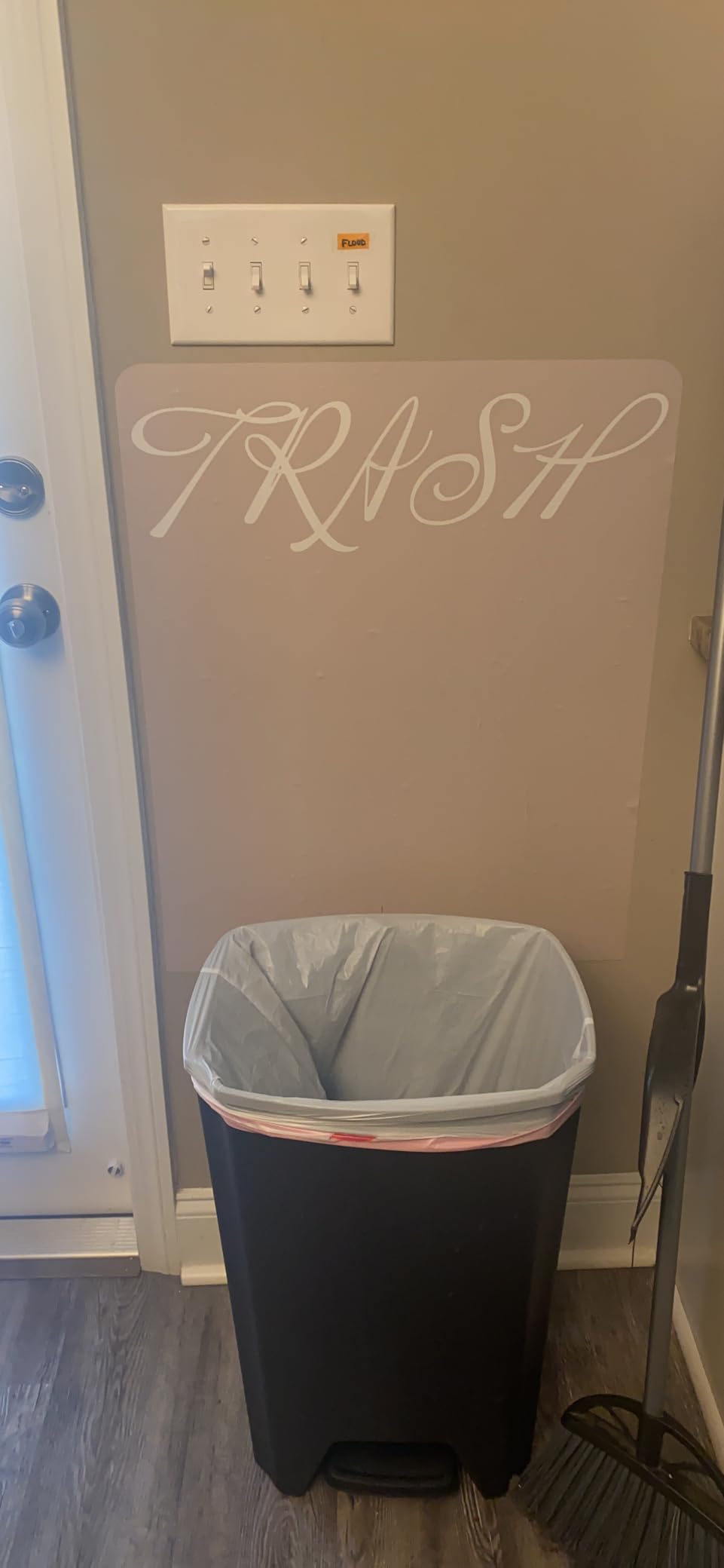 Amazon.com: Trash Can Removable Vinyl Decal Sticker Splash/Anti Scuff ...