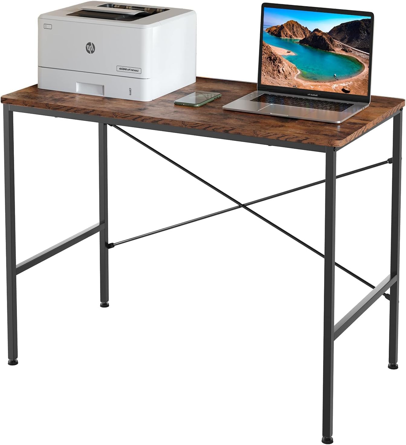 Amazon.com: PayLessHere 47 Inch Computer Desk 2 Shelves Office Desk, 2 ...