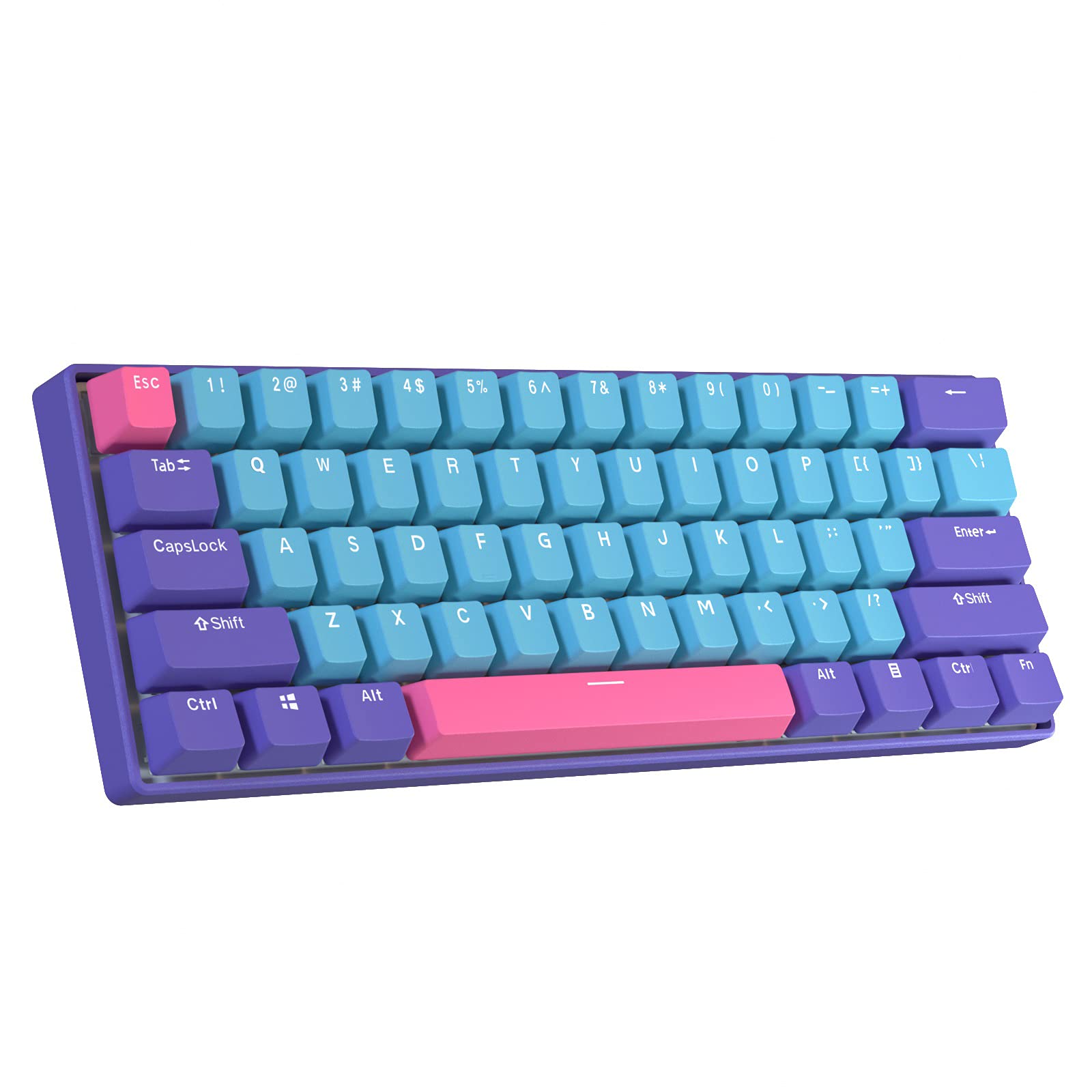 BOYI 60% Mechanical Keyboard,61 Keys Cherry RGB MX Switch PBT Jokee ...
