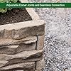 Amazon.com: Landecor Raised Garden Bed Tan/Brown Ledgestones Composite ...