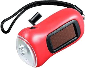 Amazon.co.jp: Solar Led Flashlight, Hand Crank Flashlight, Hand Crank ...