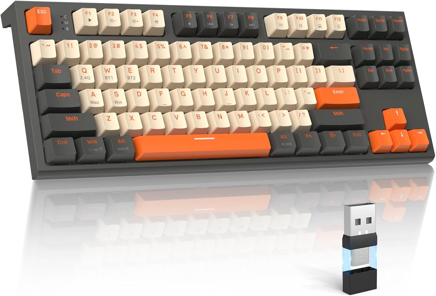 Amazon.com: FELICON M88 Mechanical Keyboard, Wireless 80% TKL Gasket Hot Swappable Custom Gaming ...