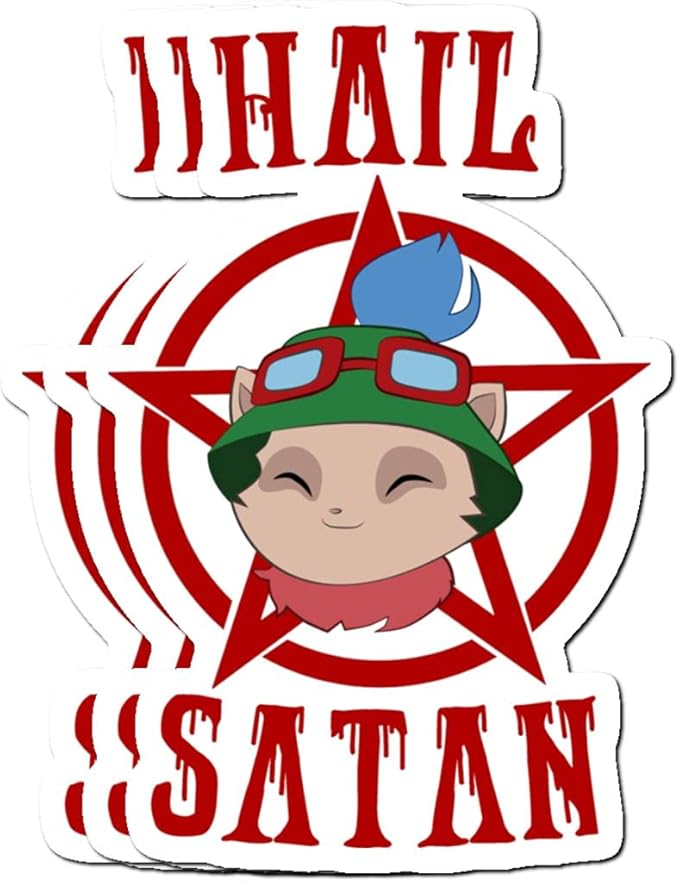 Amazon.com: MrMint Stickers Hail Teemo (3 Pcs/Pack) Car Decals 3x4 Inch ...