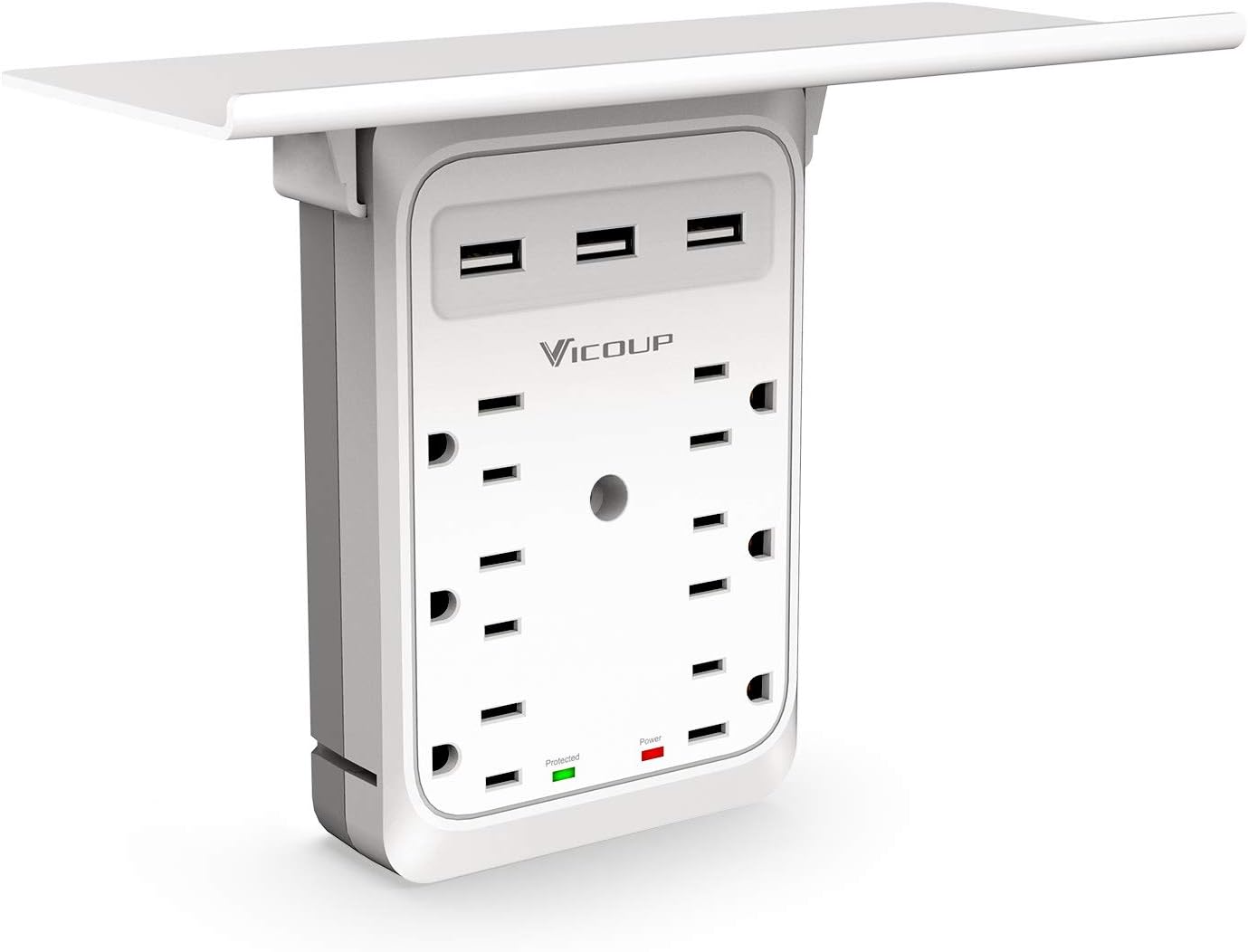 Amazon.com: Socket Outlet Shelf, VICOUP 9 Port Multi Plug Wall Outlet ...