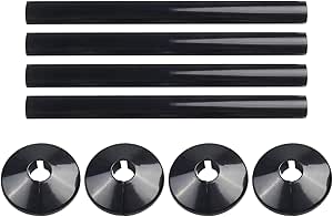 FUBESK 4Set Radiators Pipe Covers 200mm Long 15mm Pipe Plastic Cover ...