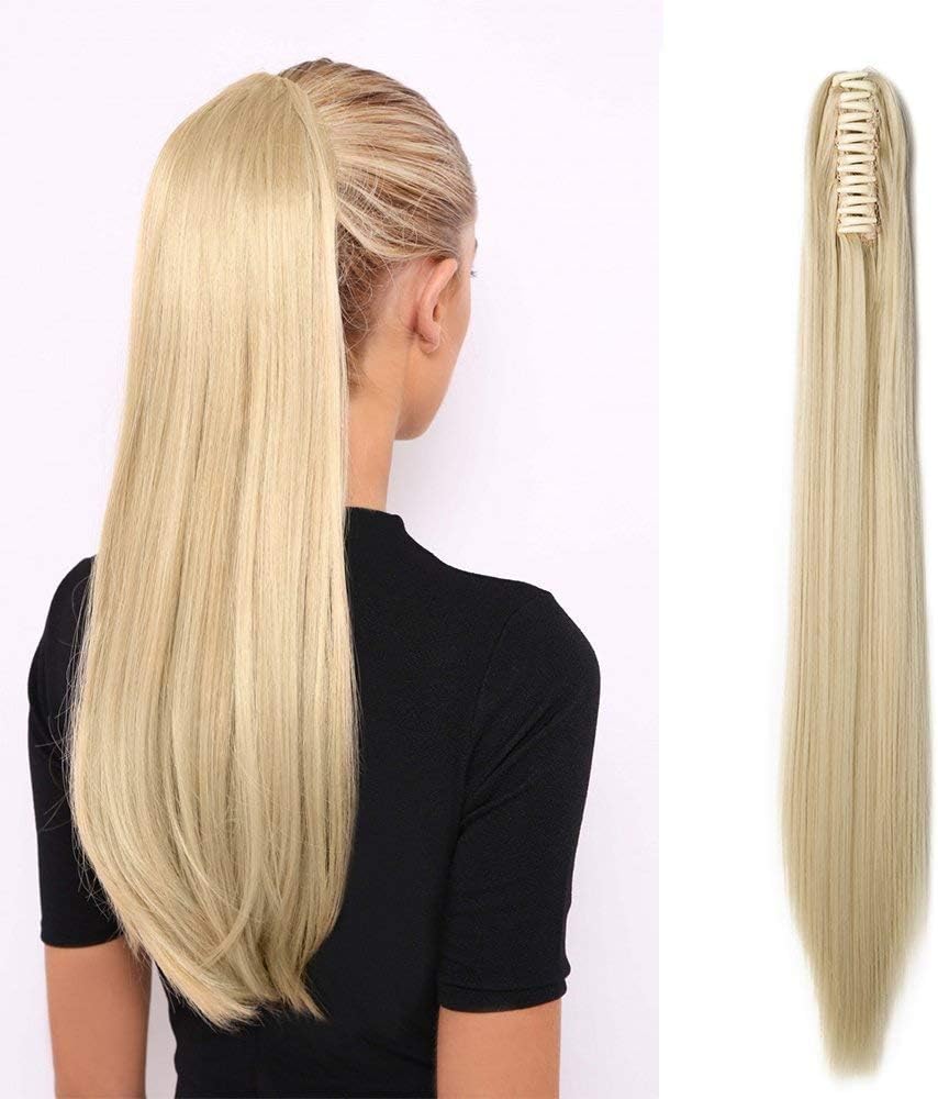 SEGO Postiche Queue de Cheval - Queue de Cheval Blond Lisse - Extension ...
