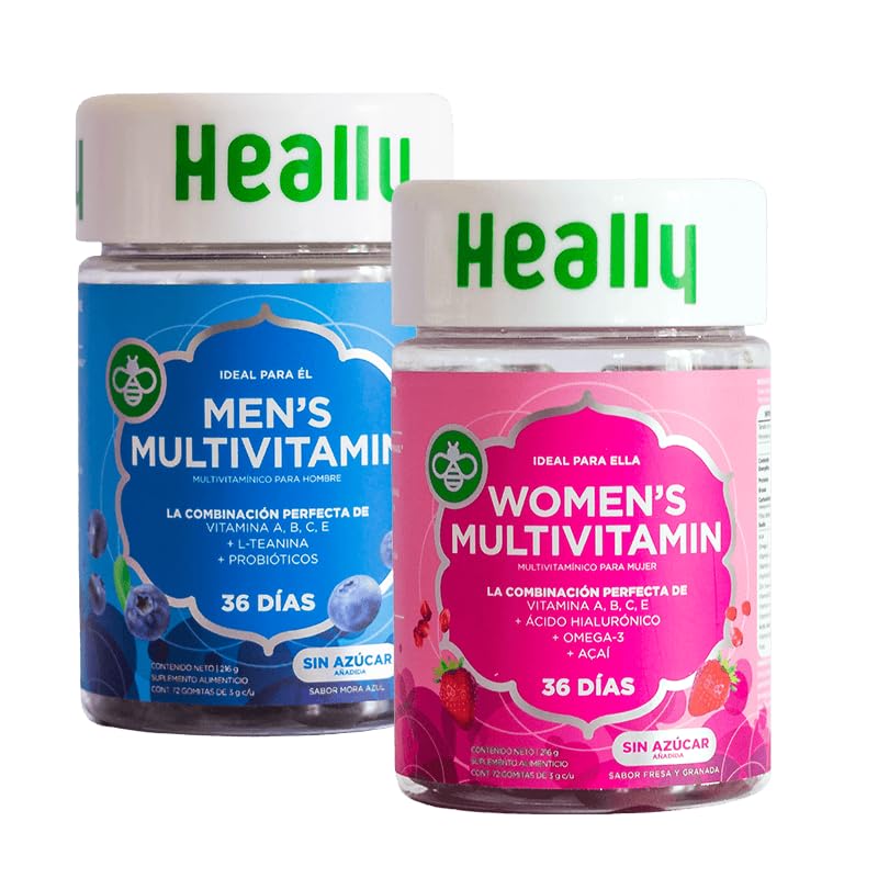 Pack Heally Hombre y Mujer: Multivitamínico Energía con Ácido ...