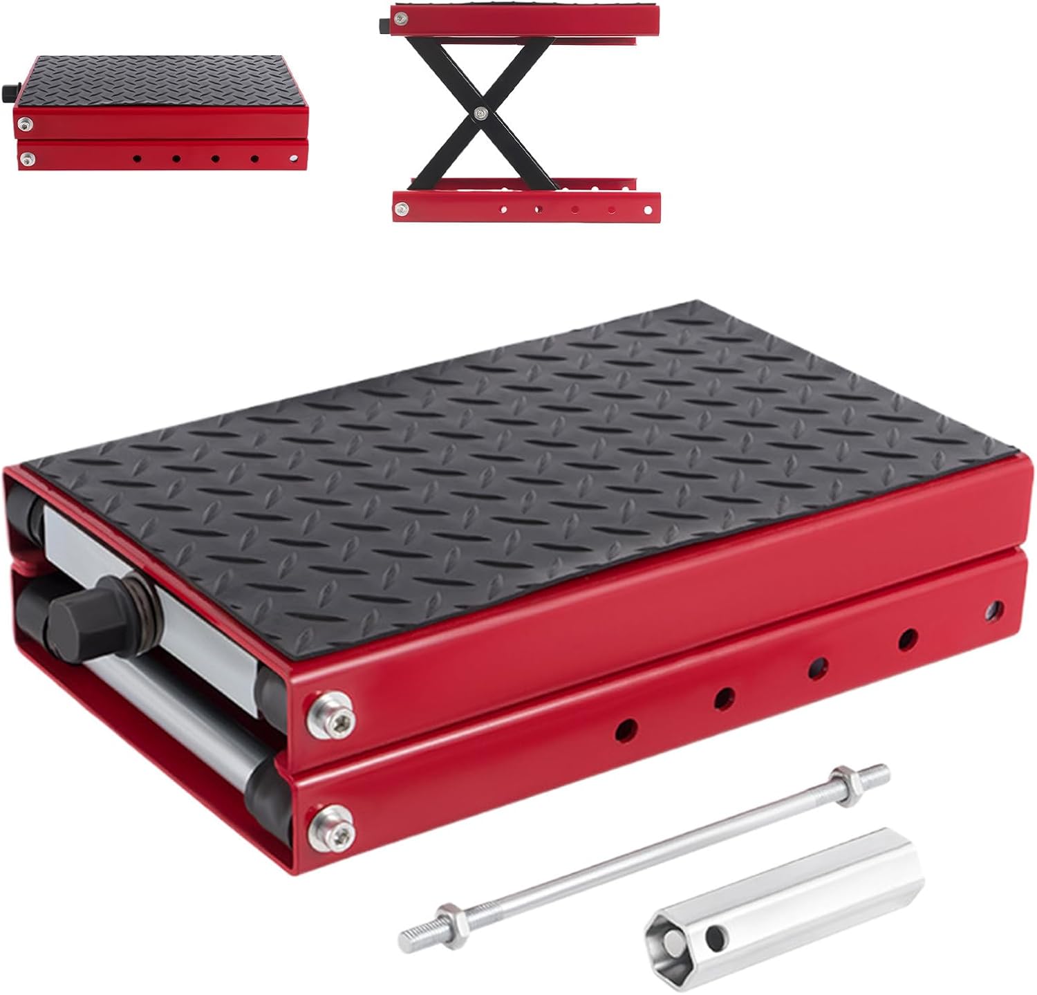 Amazon.com: Motorcycle Lift Scissor Jack - Height Adjustable Motorbike ...