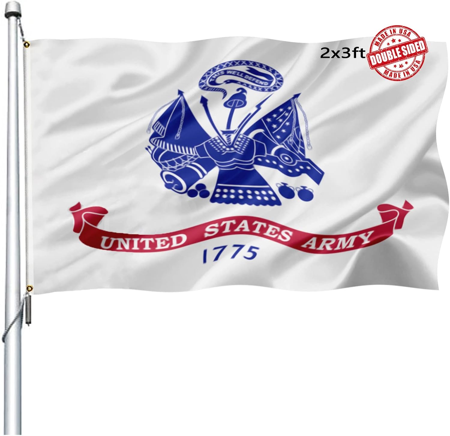 Amazon.com : US Army Flag 2x3 Outdoor Double Sided- Heavy Duty United ...