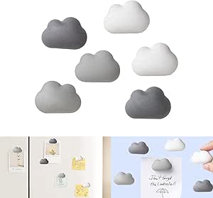 Amazon.com: 6 Piece Cloud Refrigerator Magnet Set Refrigerator ...