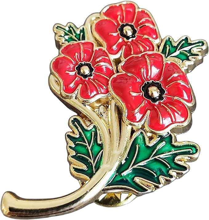 Remembrance Day Poppy Pin Badge 2024 Lapel Large Lest We Forget ...