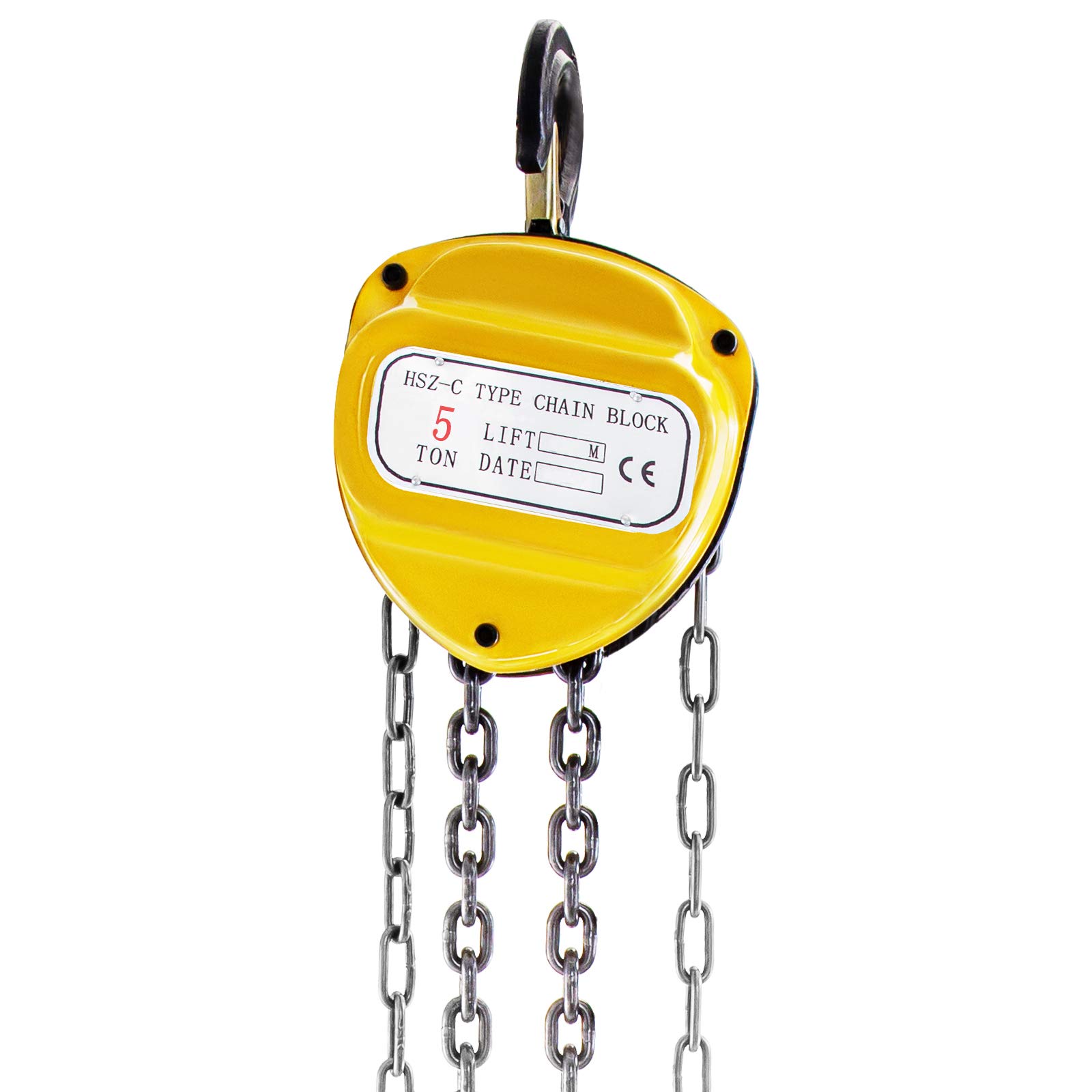 Buy BestEquip Chain Hoist 11000lbs/5ton, Chain Block Hoist Manual Chain ...
