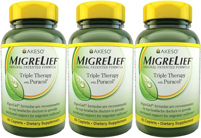 Amazon.com: MigreLief Original Formula Triple Therapy with Puracol, 60 ...
