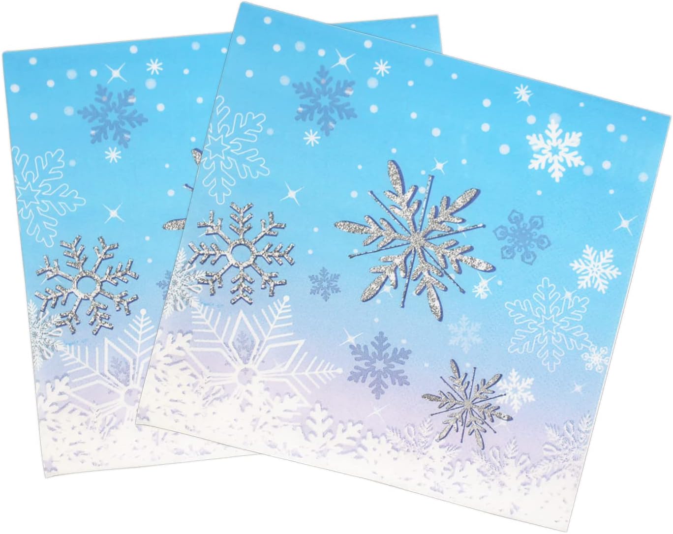 Amazon.com: Dulousia Christmas Snowflake Dinner Napkins, Disposable ...