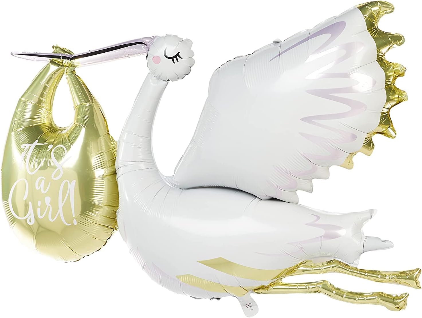 Amazon.com: "It's a Boy" White & Blue Giant Stork Foil Balloons (62 ...