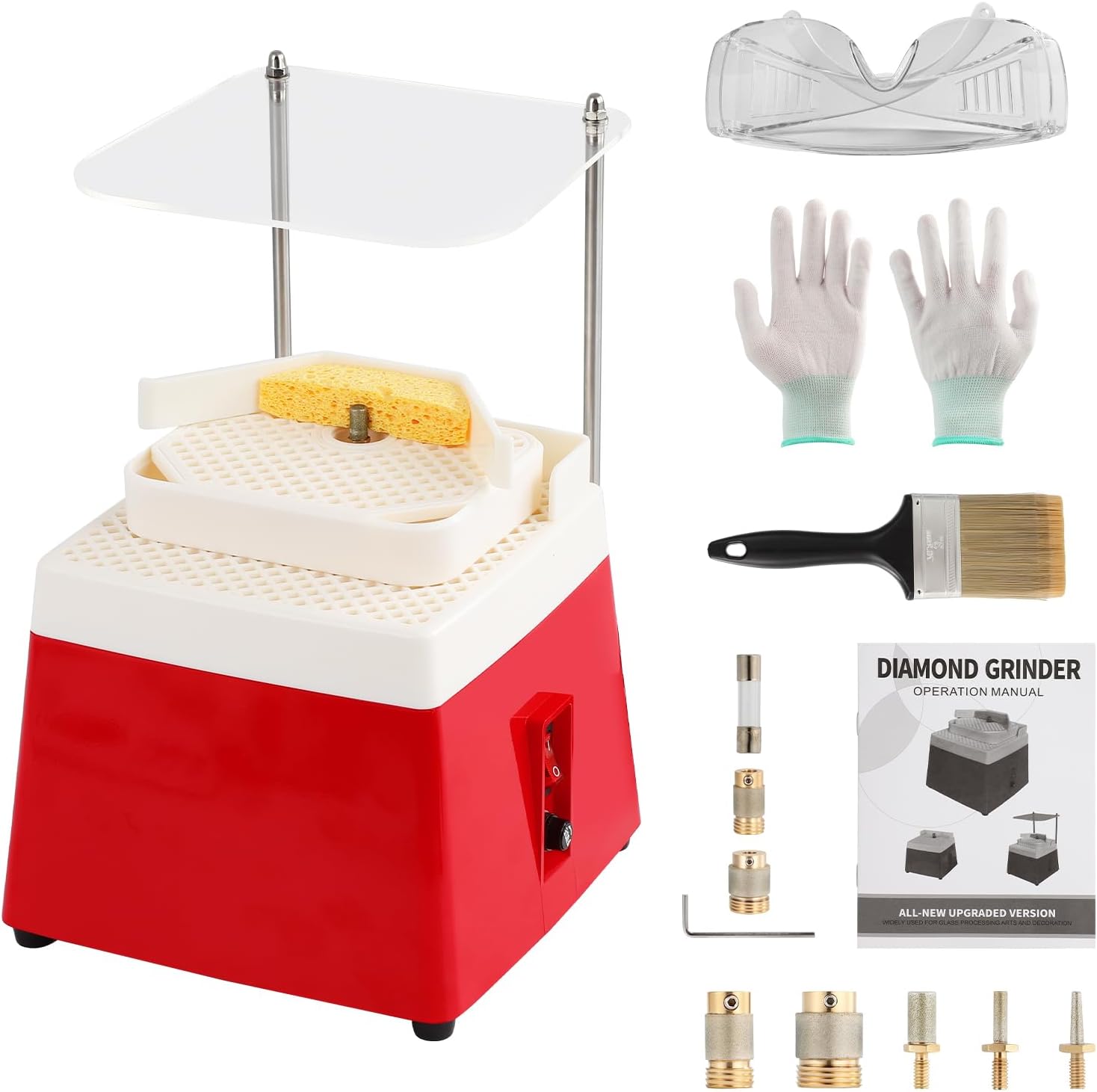 Amazon.com: Upgrade Stained Glass Grinder: 4200RPM Glass Grinding Tool ...