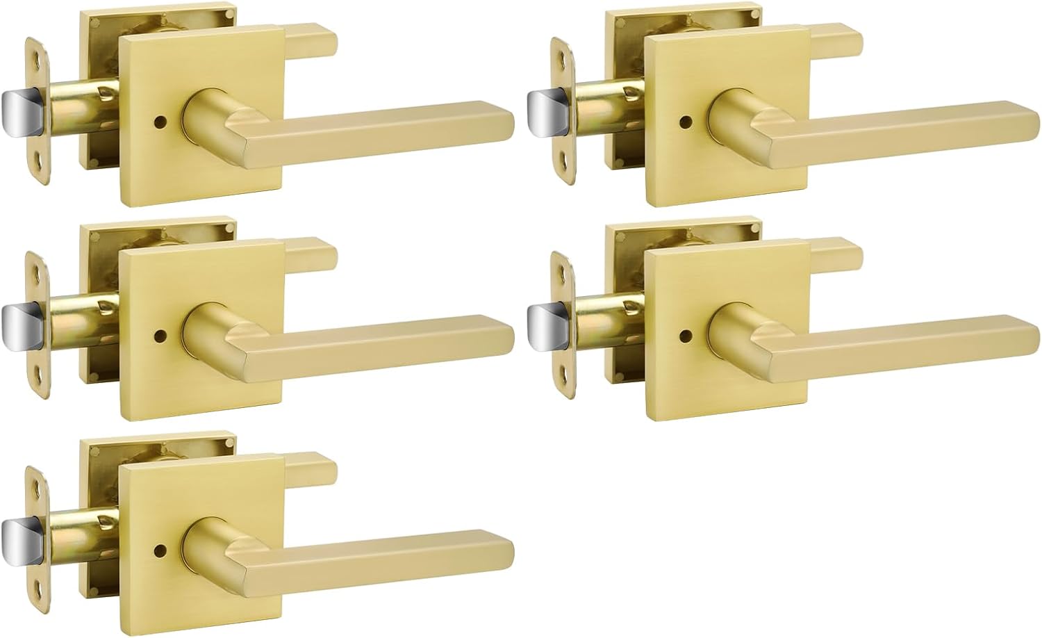 goldenwarm Brushed Gold Interior Door Handles, Gold Door Handle ...