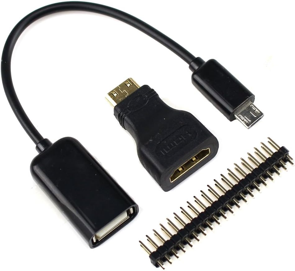 Amazon.com: 3 in 1 Raspberry Pi Zero Adapter Kit Mini-HDMI to HDMI ...