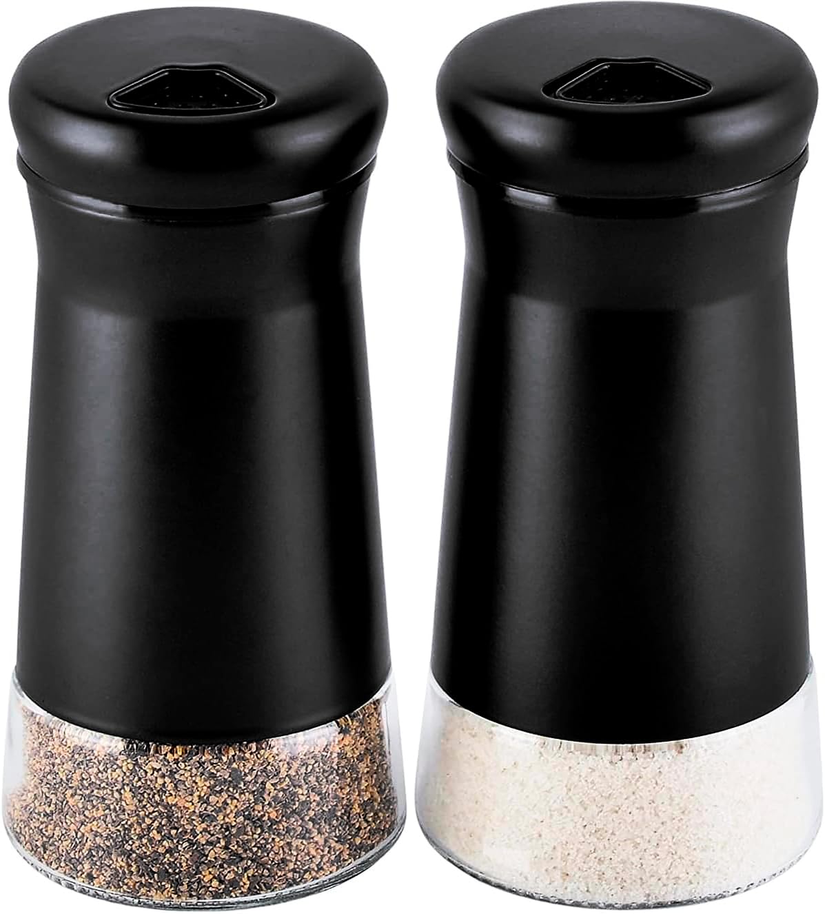 U Chef Juego de Saleros y Pimenteros de Vidrio con Agujeros Ajustables ...