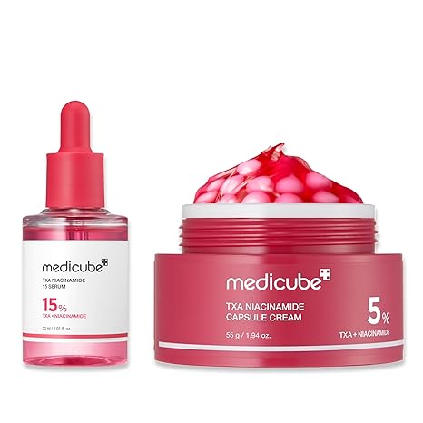 Amazon.com: medicube TXA Glow & Care Duo: TXA+Niacinamide 15% Glow Facial Serum and TXA ...