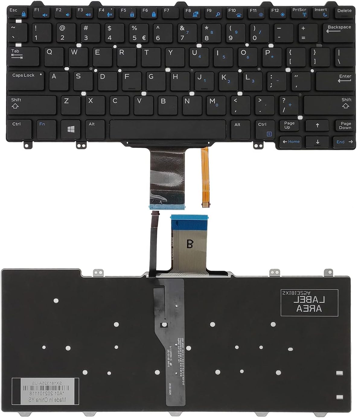 Amazon.com: ANTWELON Replacement Laptop Keyboard Backlight for Dell ...