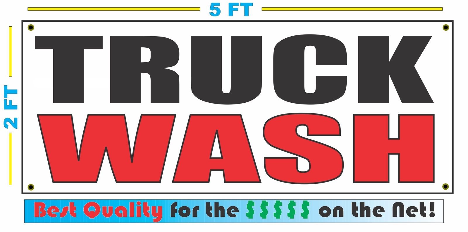 Amazon.com : Truck Wash 2x5 Banner Sign : Office Products