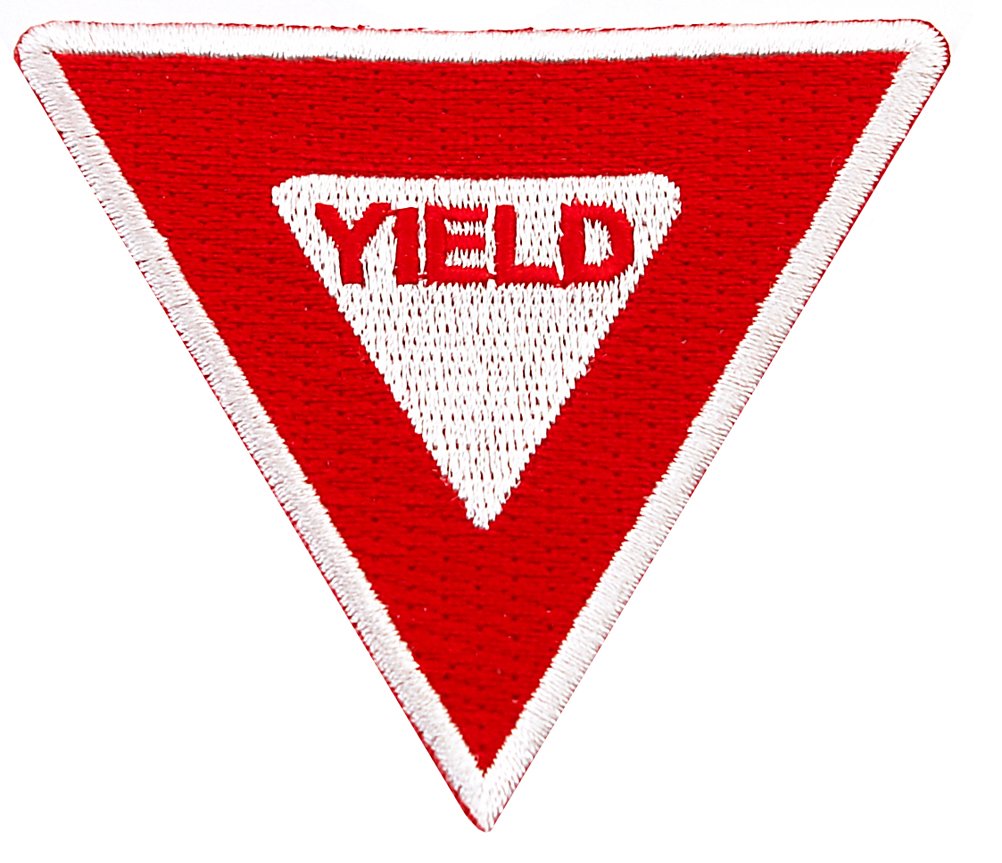 Amazon.com: Yield Sign Embroidered Patch Iron-On Highway Road Biker ...