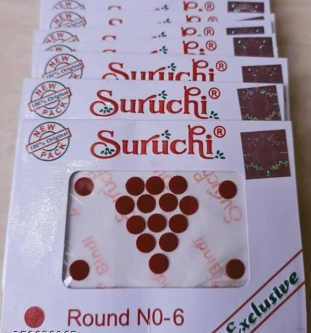 Ublic Store Suruchi Bindi for Women and Girls | Size -6 Maroon Bindi ...