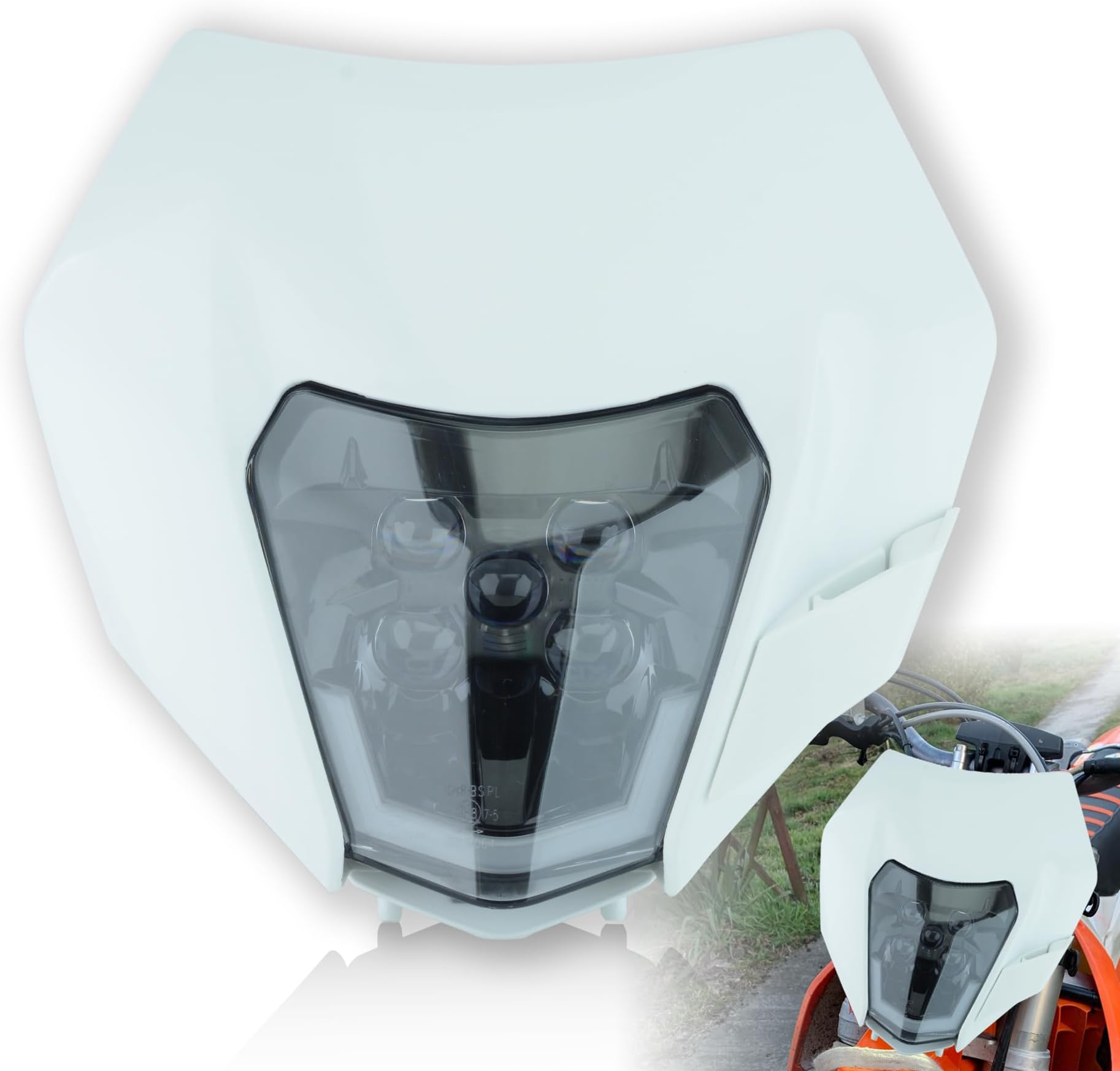 Amazon.com: fewfuss Dirt Bike LED Headlight - Universal Motorcycle ...