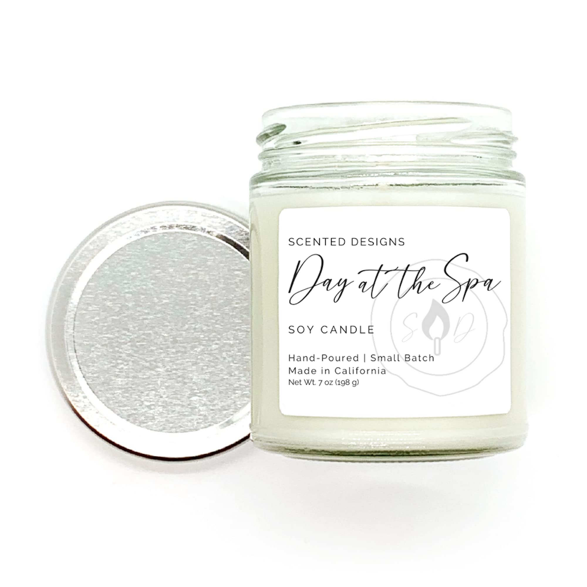 Amazon.com: Scented Designs Day at The Spa Candle | Relaxing Candles ...