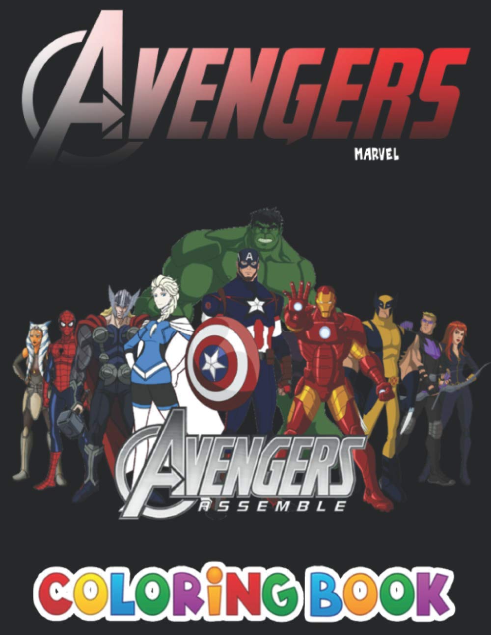 Avengers Coloring Book 50 Superheroes Colouring Pages For Kids Adults ...