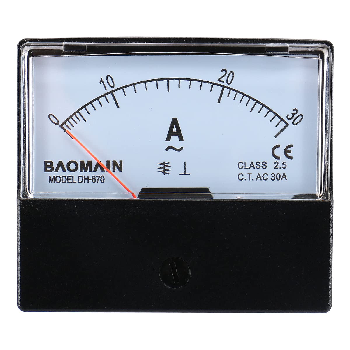Baomain Ammeter DH-670 AC 0-30A Rectangular Ampere Needle Panel Meter ...