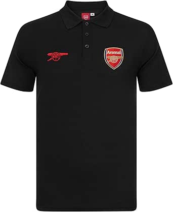 Arsenal Football Club Official Soccer Gift Mens Crest Polo Shirt Black ...