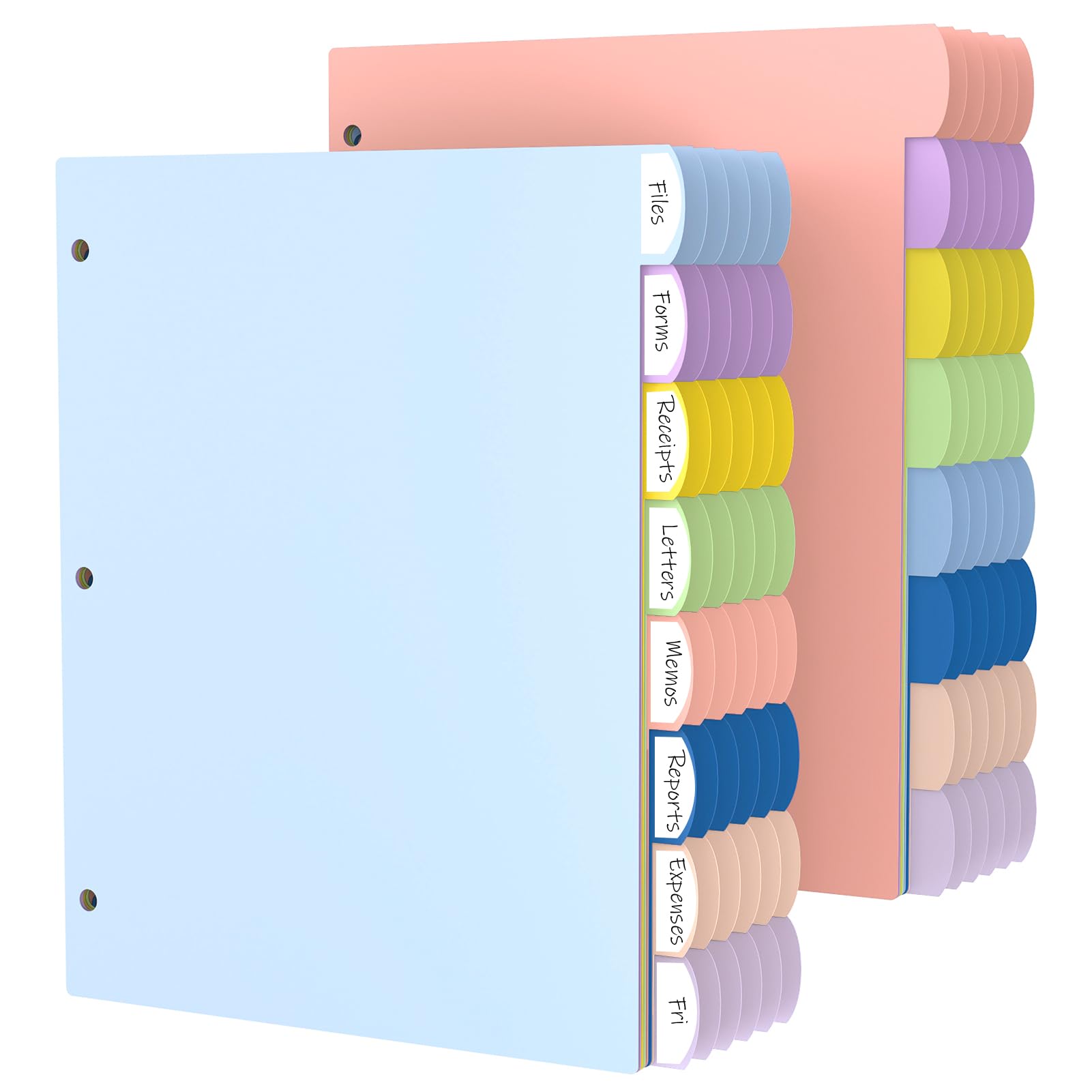 Snapklik.com : HABGP 96Pcs/12 Set 3 Ring Binder Dividers