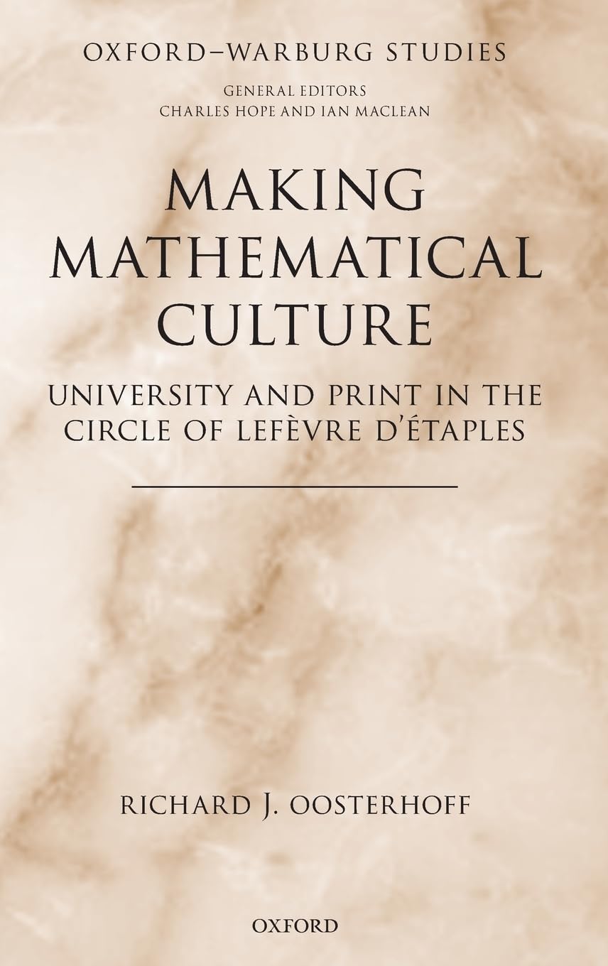 Amazon.com: Making Mathematical Culture: University and Print in the ...