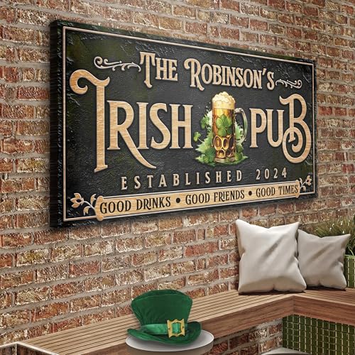 Amazon.com: Tailored Canvases - Custom Irish Pub Sign - Personalized ...