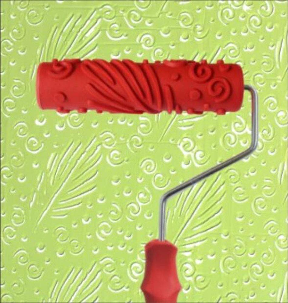 BUUEERR 7" DIY Patterned Paint Roller Decorative Rubber Roller ...
