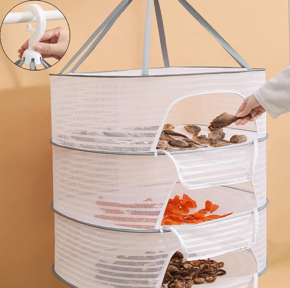 Amazon.com: LOUSNX Drying Rack, 3 Layer Nylon Herb Clothes Drying Rack ...
