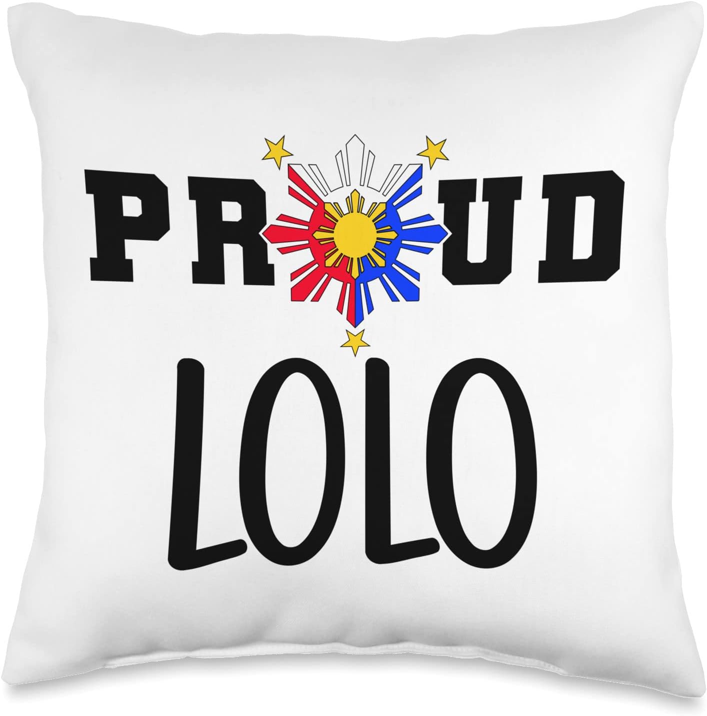 Amazon.com: Pinoy Filipino Philippine Proud Lolo - Black Letters Throw ...