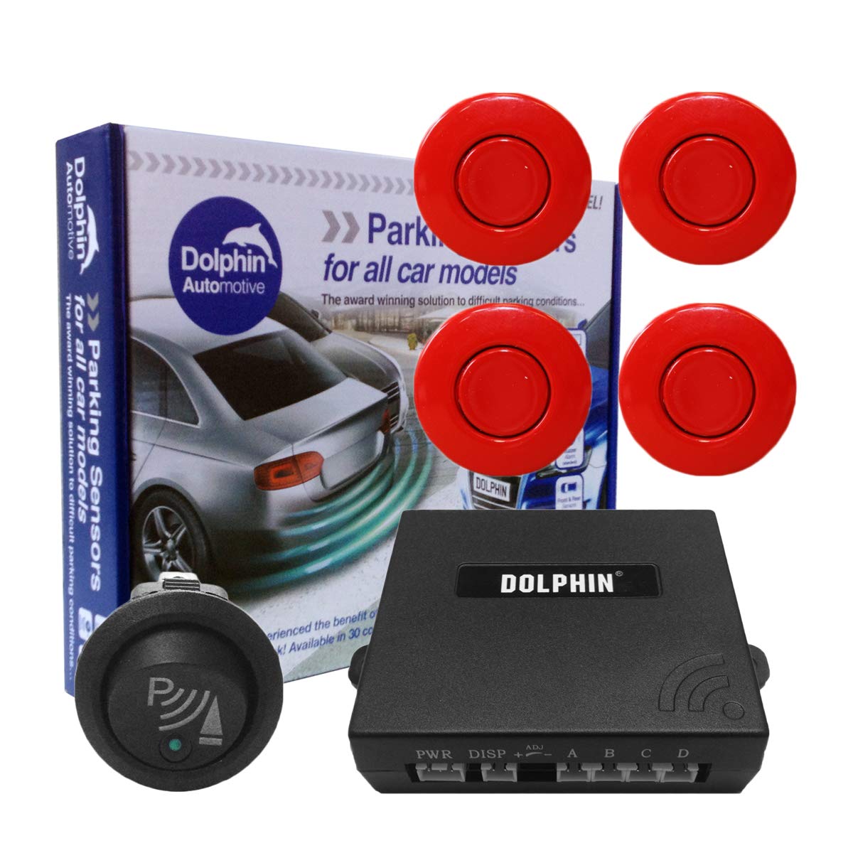 Dolphin Automotive Car Van Front Parking Sensors With Longer 6m Leads ...