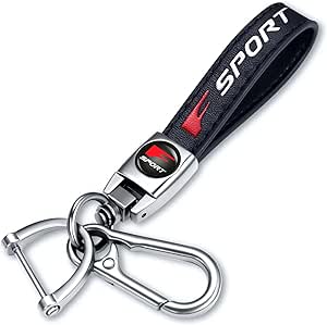 Amazon.com: Black Genuine Leather Car Keychain Fit for Lexus F Sport ...