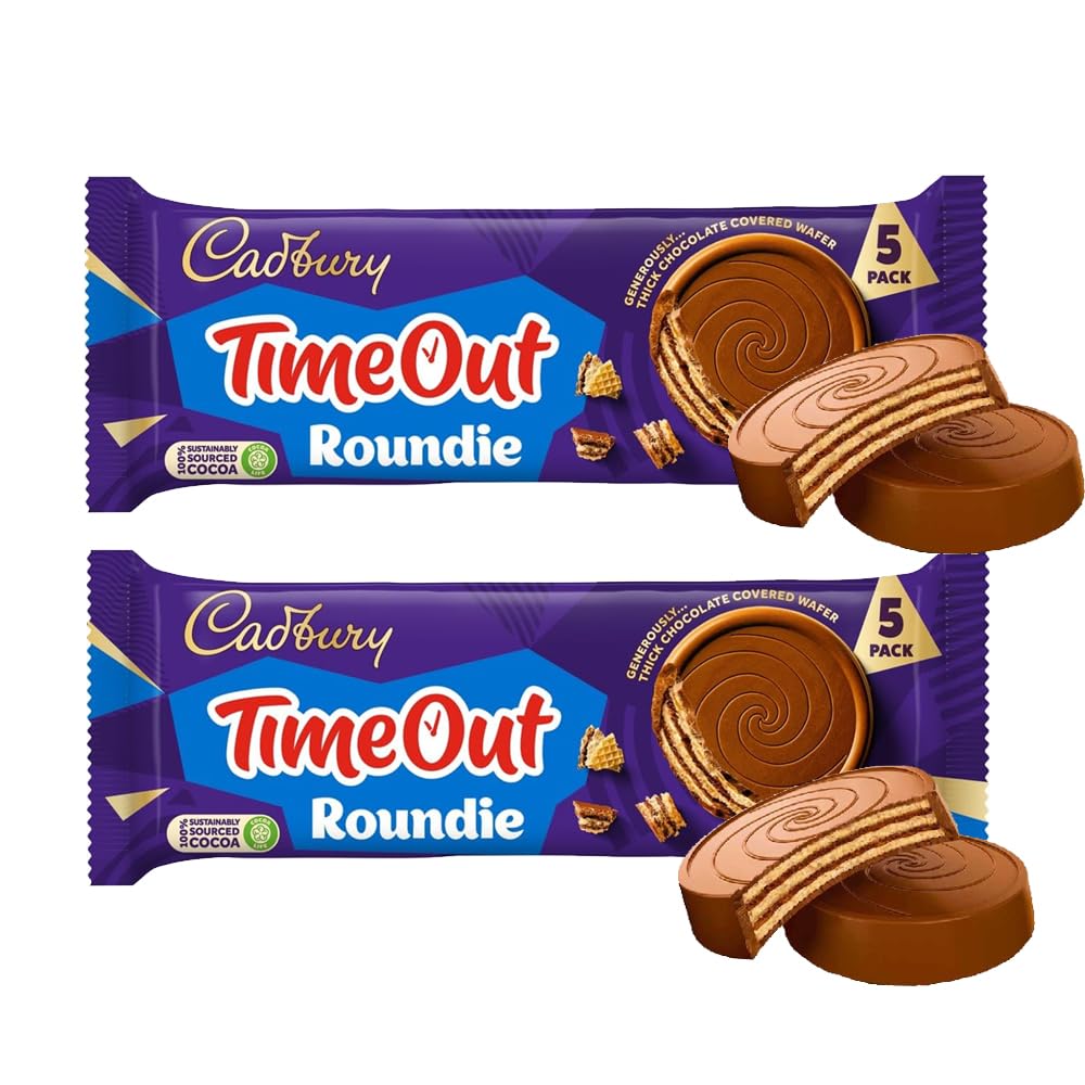 Time Out Roundie Wafer & Milk Chocolates Pack 150g - 5 Roundies in Pack ...