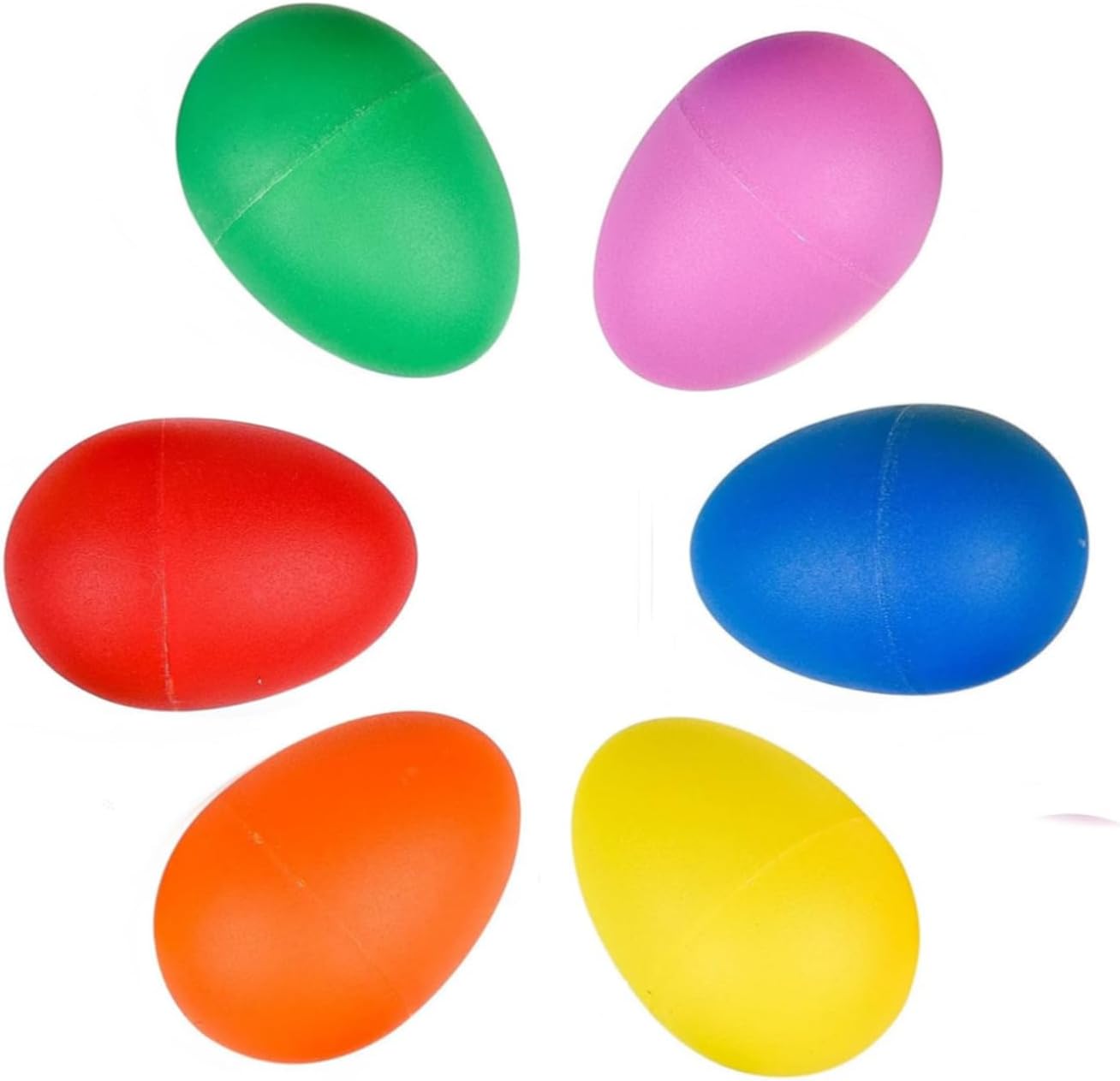 MFUOE 6 Pieces Musical Eggs Shakers Plastic Egg Shaker for Kids ...