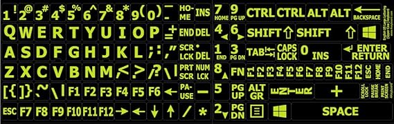 Amazon.com: Glowing Fluorescent Large Lettering (Upper CASE) English US ...