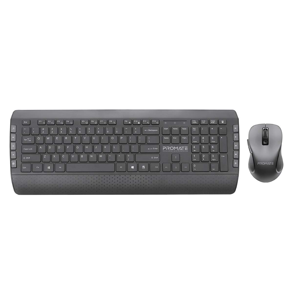 Promatewireless Keyboard And Mouse Combo Multimedia Full Size Wireless ...